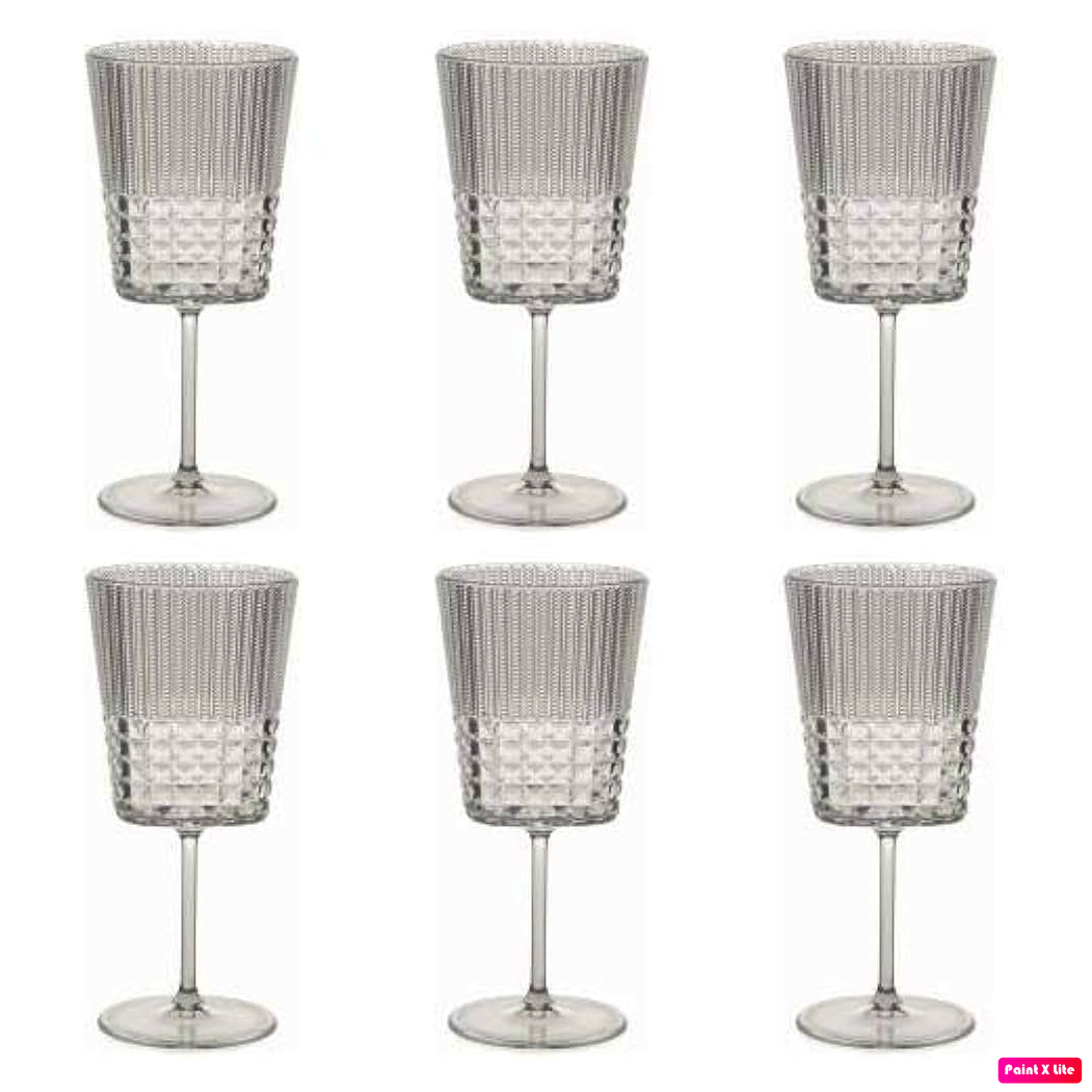 BACI MILANO SET 6 BICCHIERI VINO CHIC & ZEN GRIGIO – Greco Home